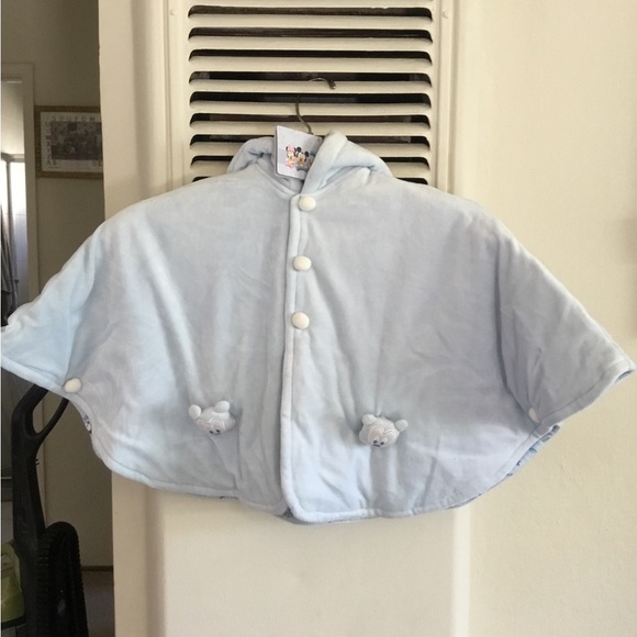 Disney | Jackets & Coats | Disney Light Blue Hooded Cape With Bear ...